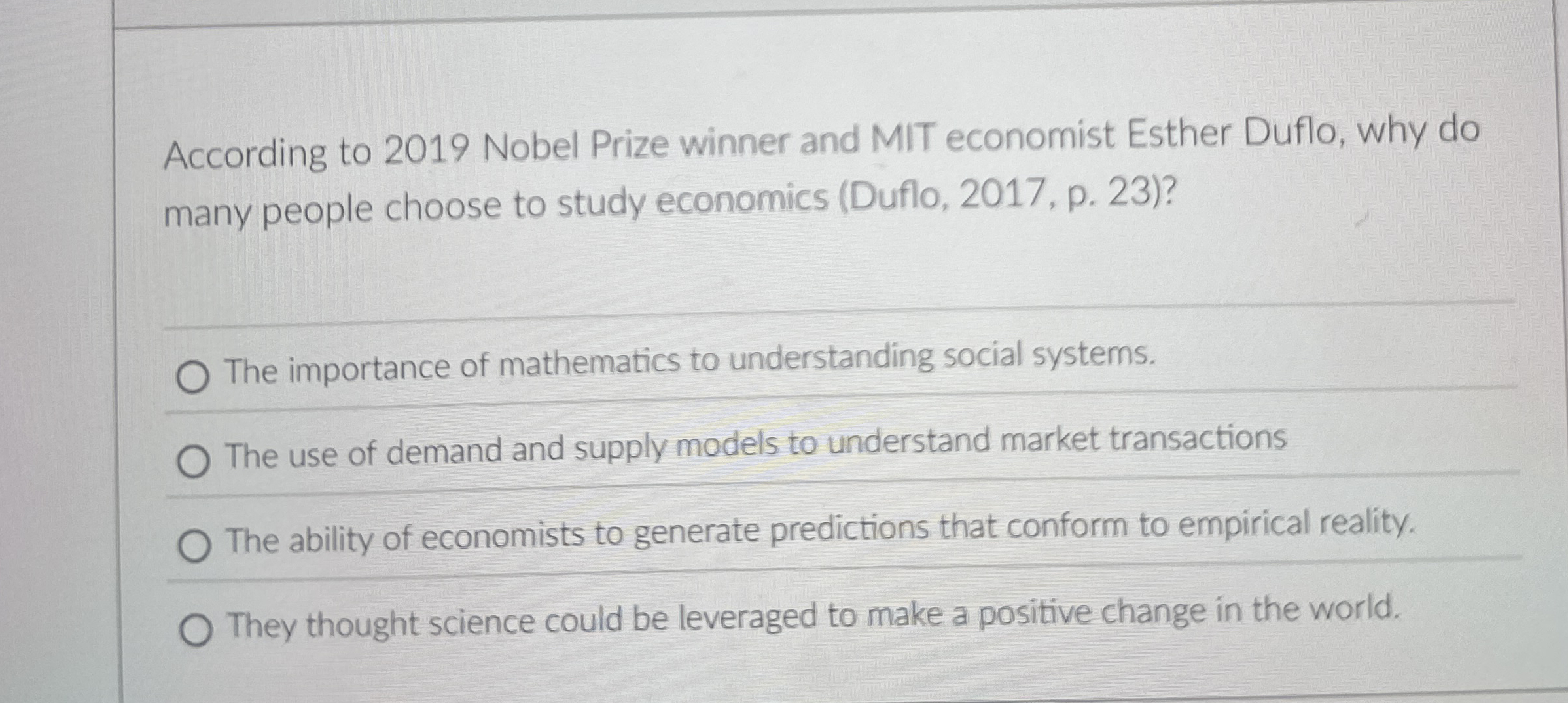 Solved According to 2019 ﻿Nobel Prize winner and MIT | Chegg.com