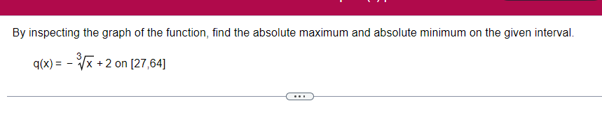 Solved By inspecting the graph of the function, find the | Chegg.com