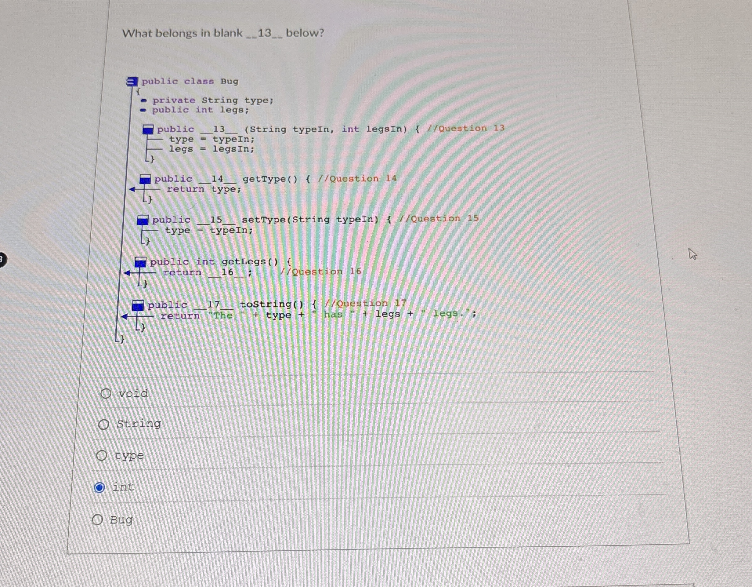 Solved What What belongs in blank __13__below?belongs in | Chegg.com