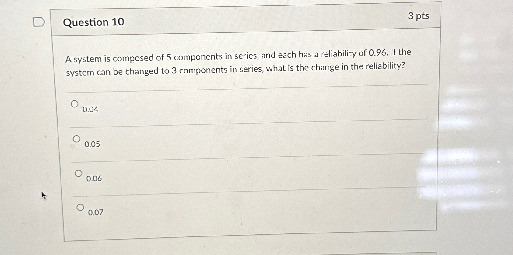 Solved Question 103 ﻿ptsA system is composed of 5 | Chegg.com