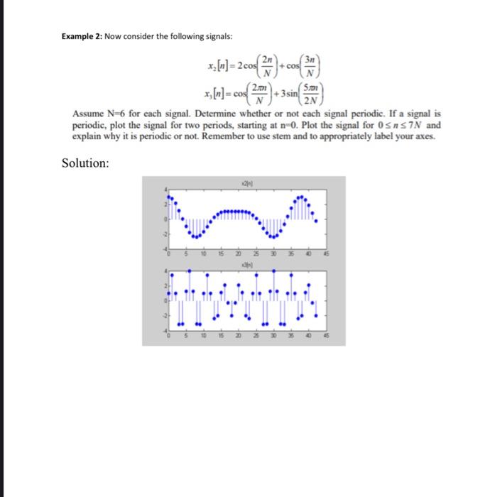 Solved Example 2: Now consider the following signals: | Chegg.com