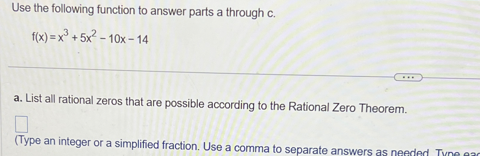 Solved Use the following function to answer parts a through | Chegg.com