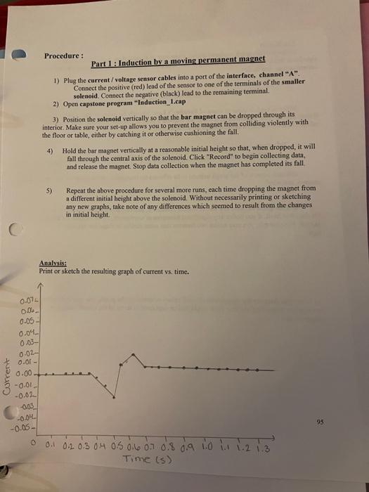 Solved Procedure : Part 1: Induction by a moving nermanent | Chegg.com