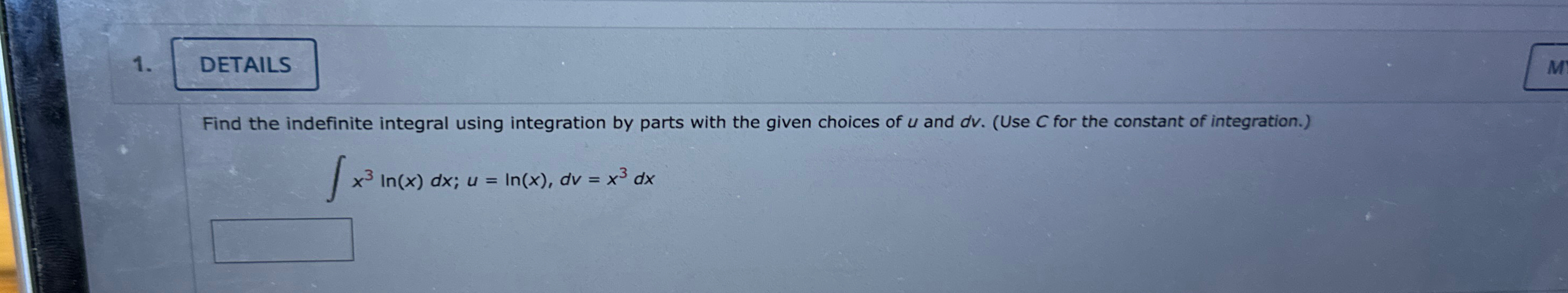 Solved Find the indefinite integral using integration by | Chegg.com