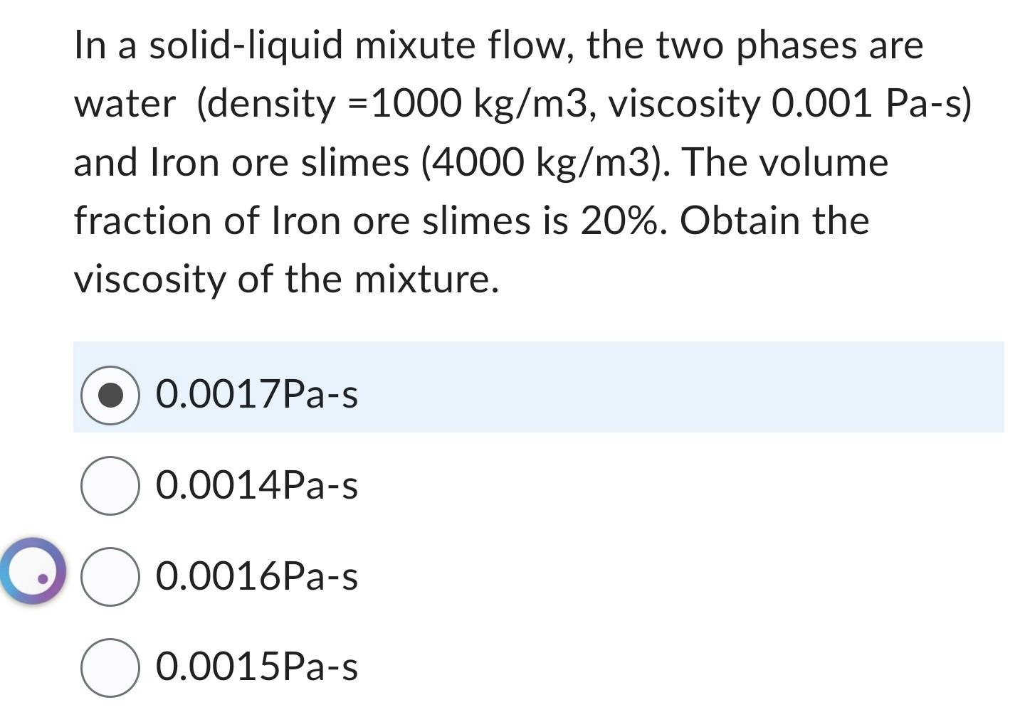 Solved In a solid-liquid mixute flow, the two phases are | Chegg.com