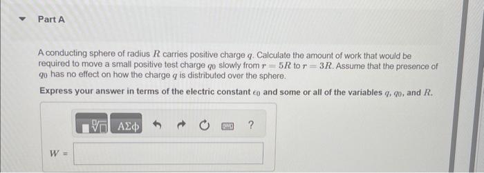 Solved A conducting sphere of radius R carries positive | Chegg.com