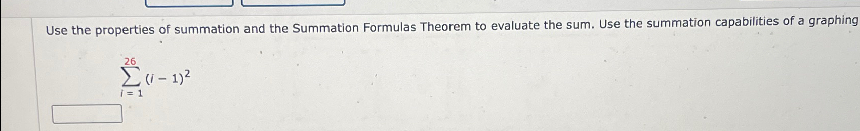 Solved Use the properties of summation and the Summation | Chegg.com
