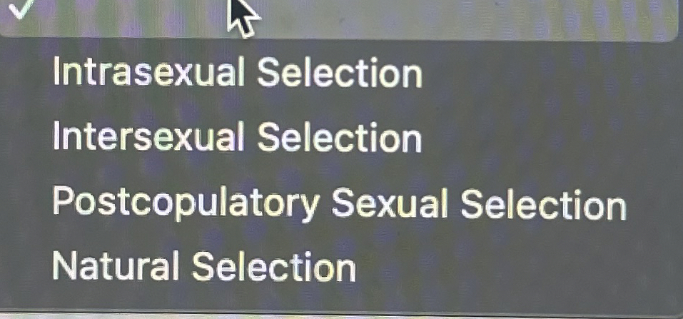 Solved Intrasexual Selectionintersexual