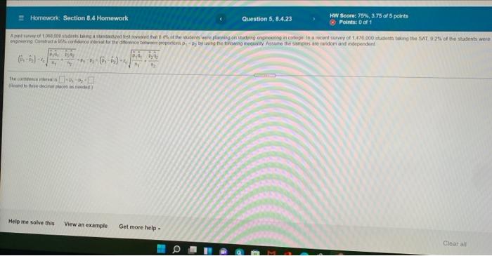 Solved Homework Section 8 4 Homework Question 5 8 4 23 Hw