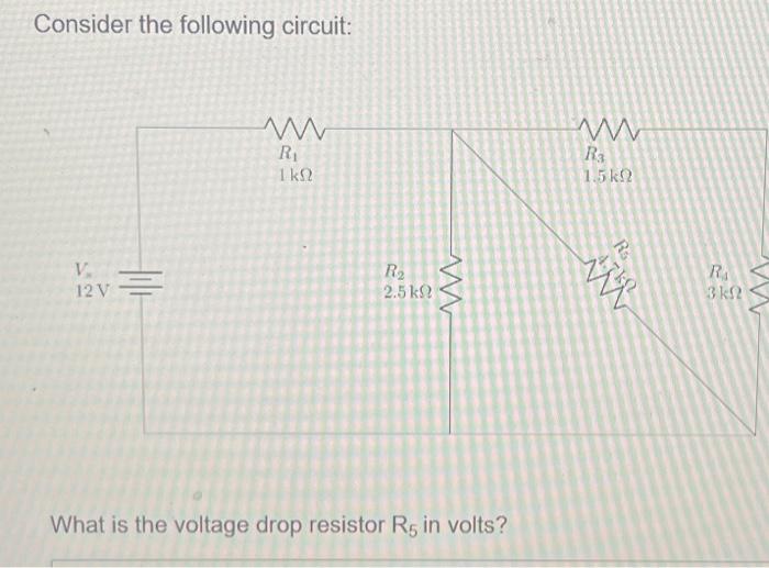 Solved Consider the following circuit: What is the voltage | Chegg.com