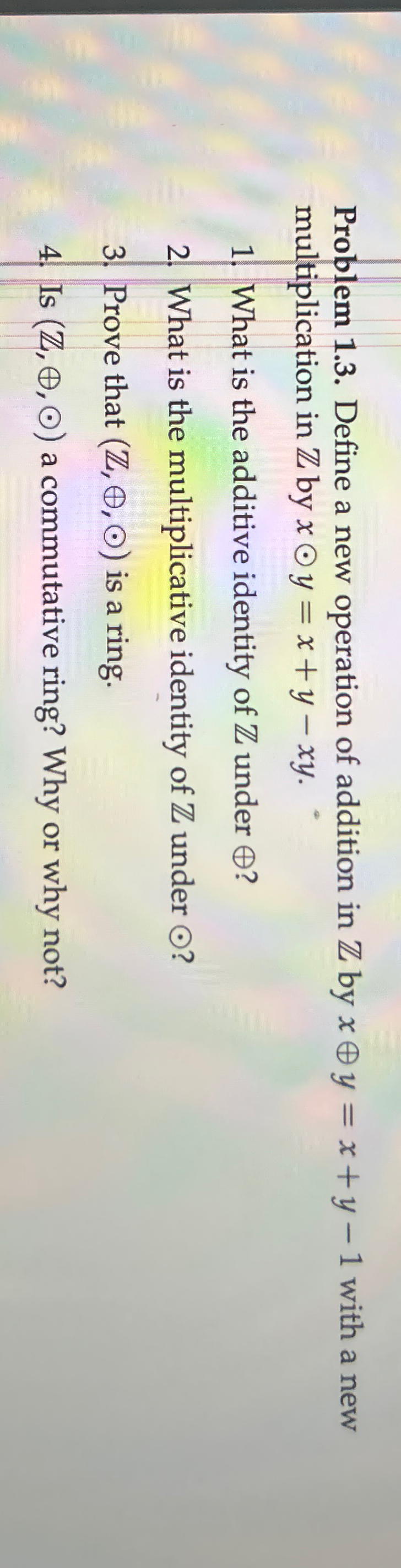 Solved Problem 1.3 ﻿ Please use picture translation failed. | Chegg.com