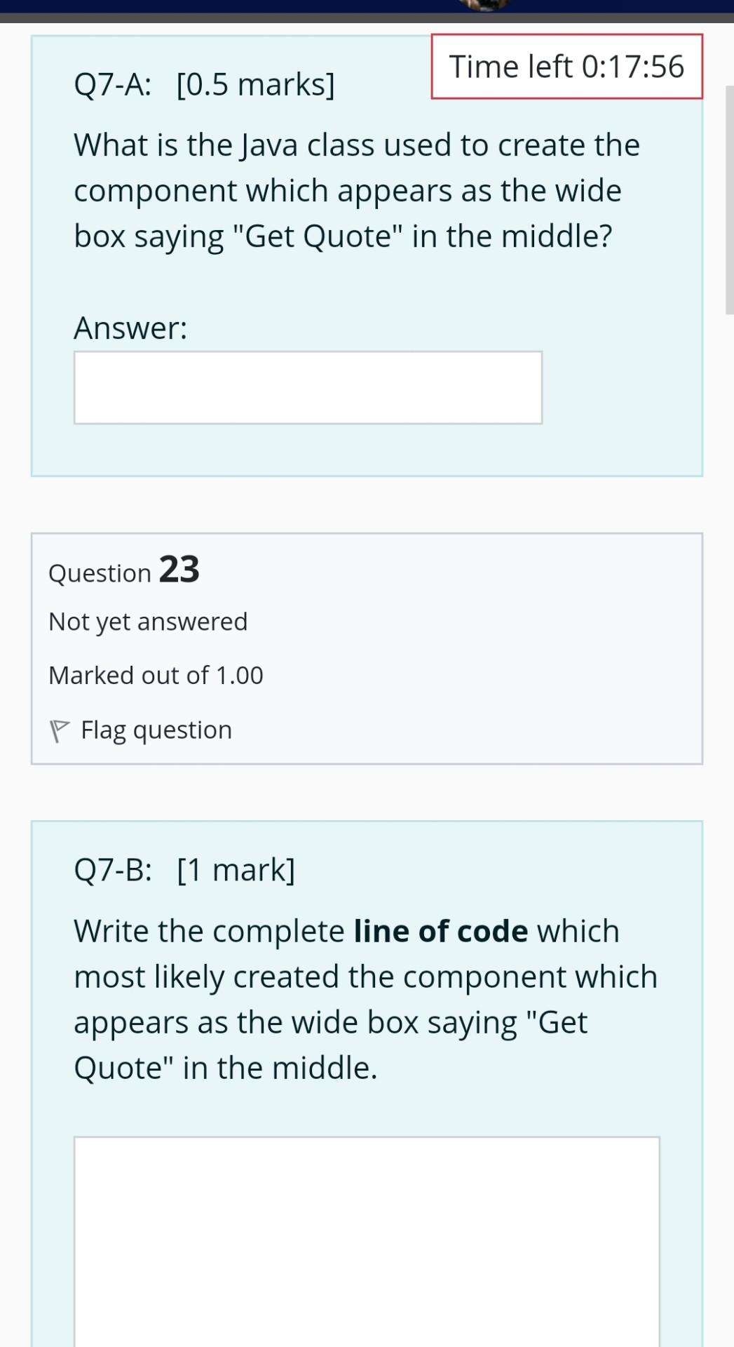 Solved Time left 0:18:00 Question 7: [4 marks] Consider the | Chegg.com
