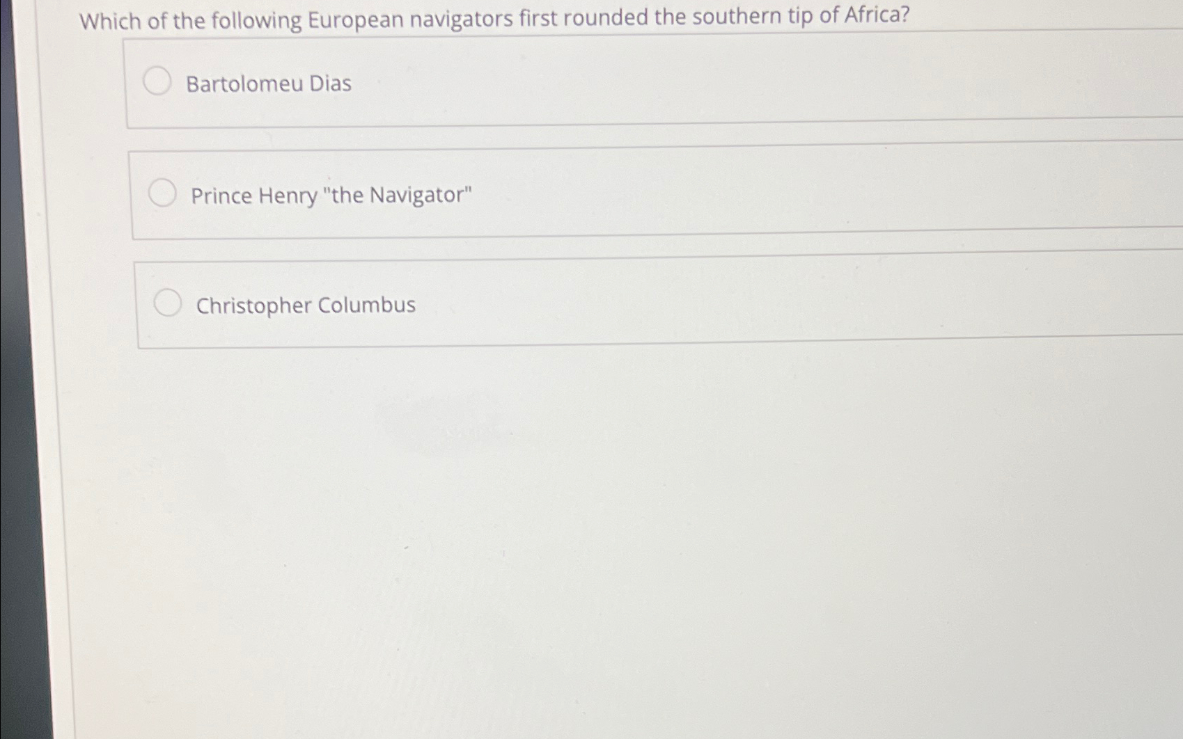 Solved Which of the following European navigators first | Chegg.com