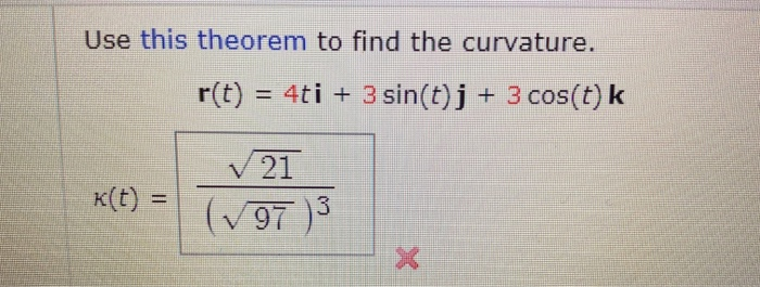 Solved Use this theorem to find the curvature. r(t) = 4ti + | Chegg.com