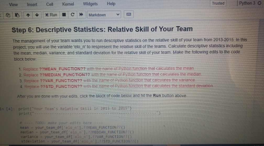 Project One: Data Visualization, Descriptive | Chegg.com