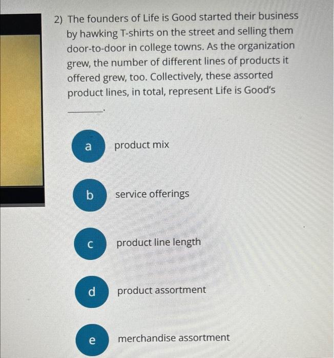 Solved 2) The founders of Life is Good started their | Chegg.com