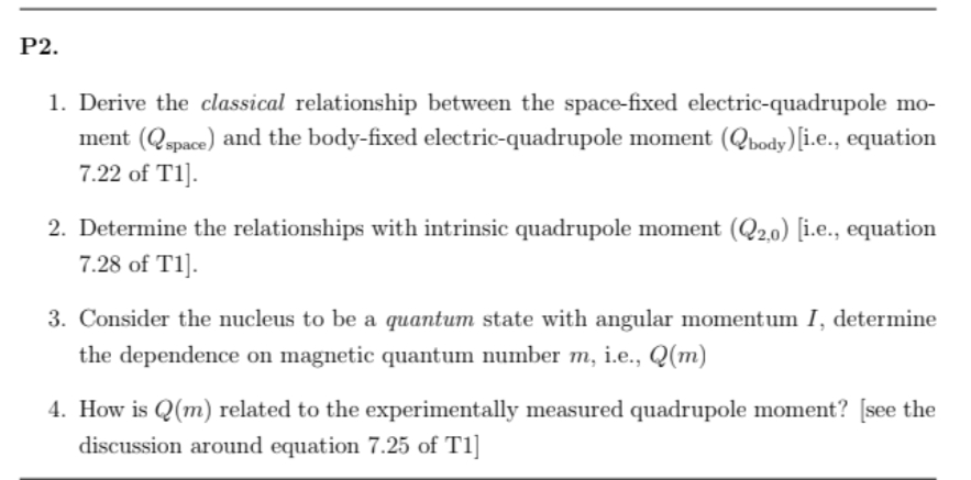 Solved P2.Derive the classical relationship between the | Chegg.com