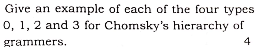 Solved Give an example of each of the four types0,1,2 ﻿and 3 | Chegg.com