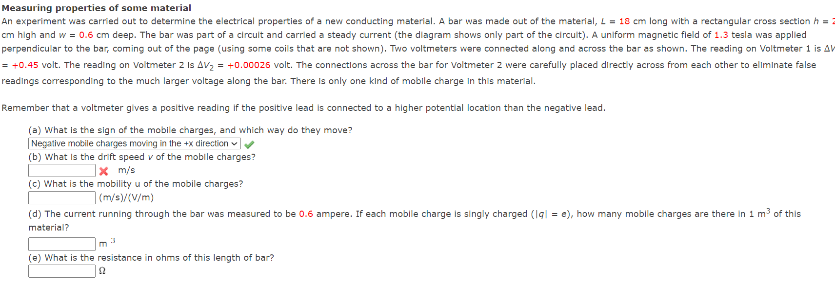 Solved Measuring properties of some materialAn experiment | Chegg.com