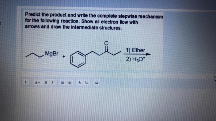 Solved Predict the product and write the complete stepwise | Chegg.com