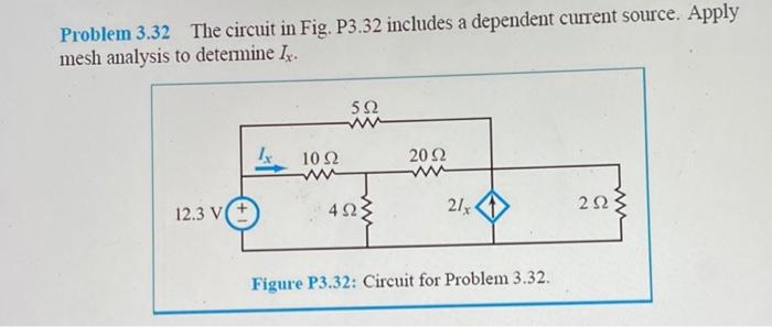 Solved Problem 3.32 The circuit in Fig. P3.32 includes a | Chegg.com