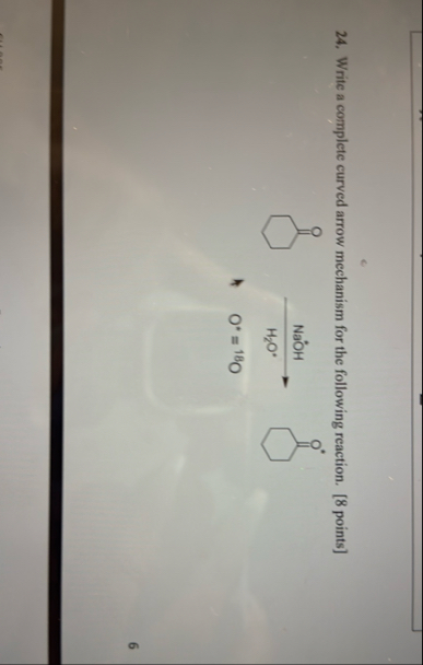 Write a complete curved arrow mechanism for the | Chegg.com