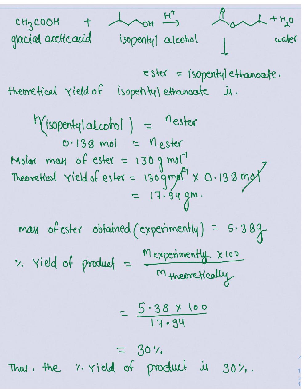 Solved C. SYNTHESIS OF ISOPENTYL ACETATE (BANANA OIL) 1. | Chegg.com