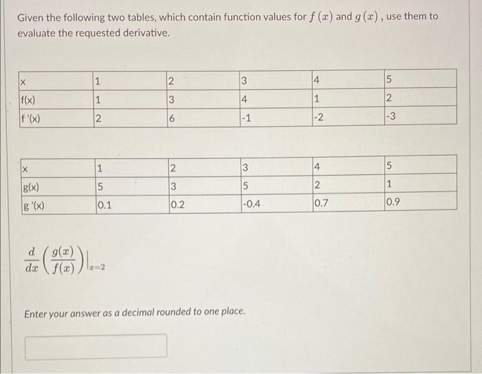 Solved Given the following two tables, which contain | Chegg.com
