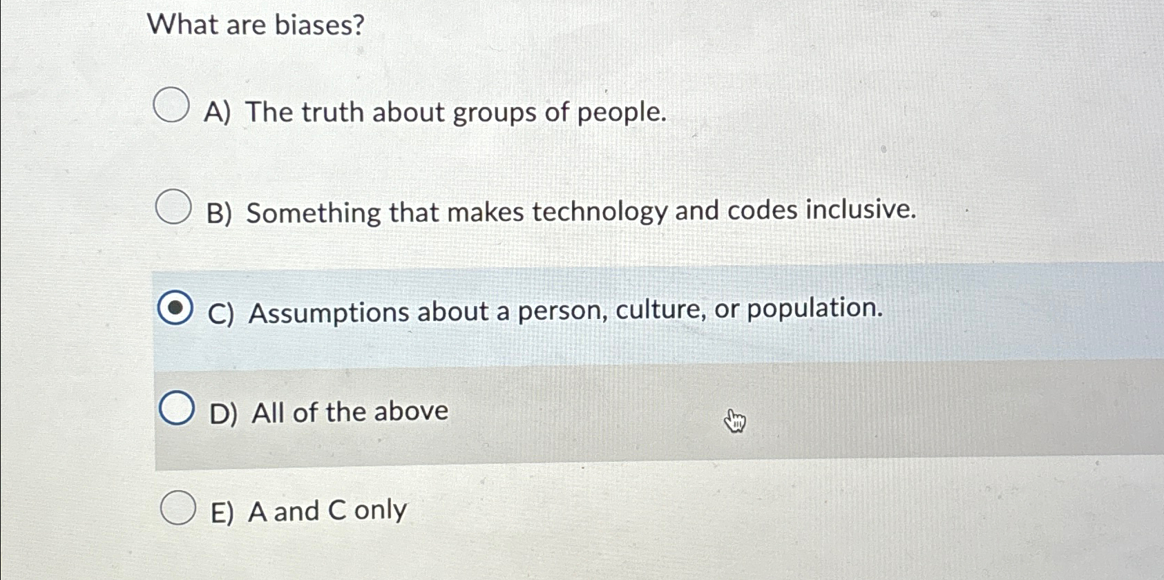 Solved What are biases?A) ﻿The truth about groups of | Chegg.com