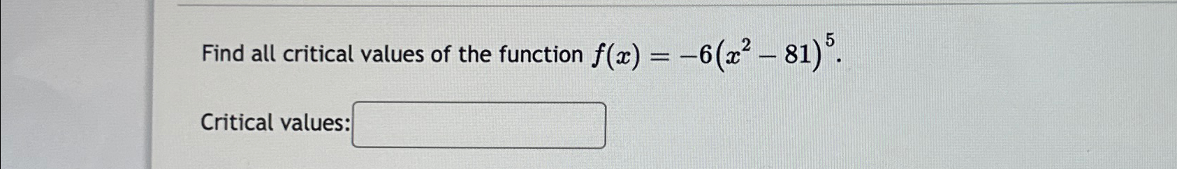 Solved Find all critical values of the function | Chegg.com