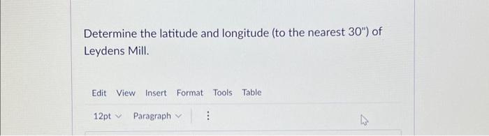 Solved Determine the latitude and longitude (to the | Chegg.com
