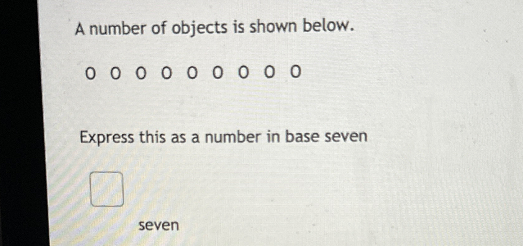Solved A number of objects is shown below.0000000000Express | Chegg.com