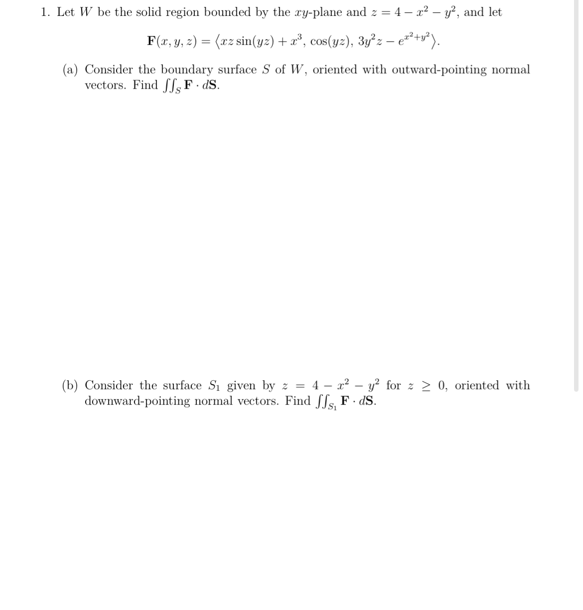 Solved Let W ﻿be the solid region bounded by the xy-plane | Chegg.com