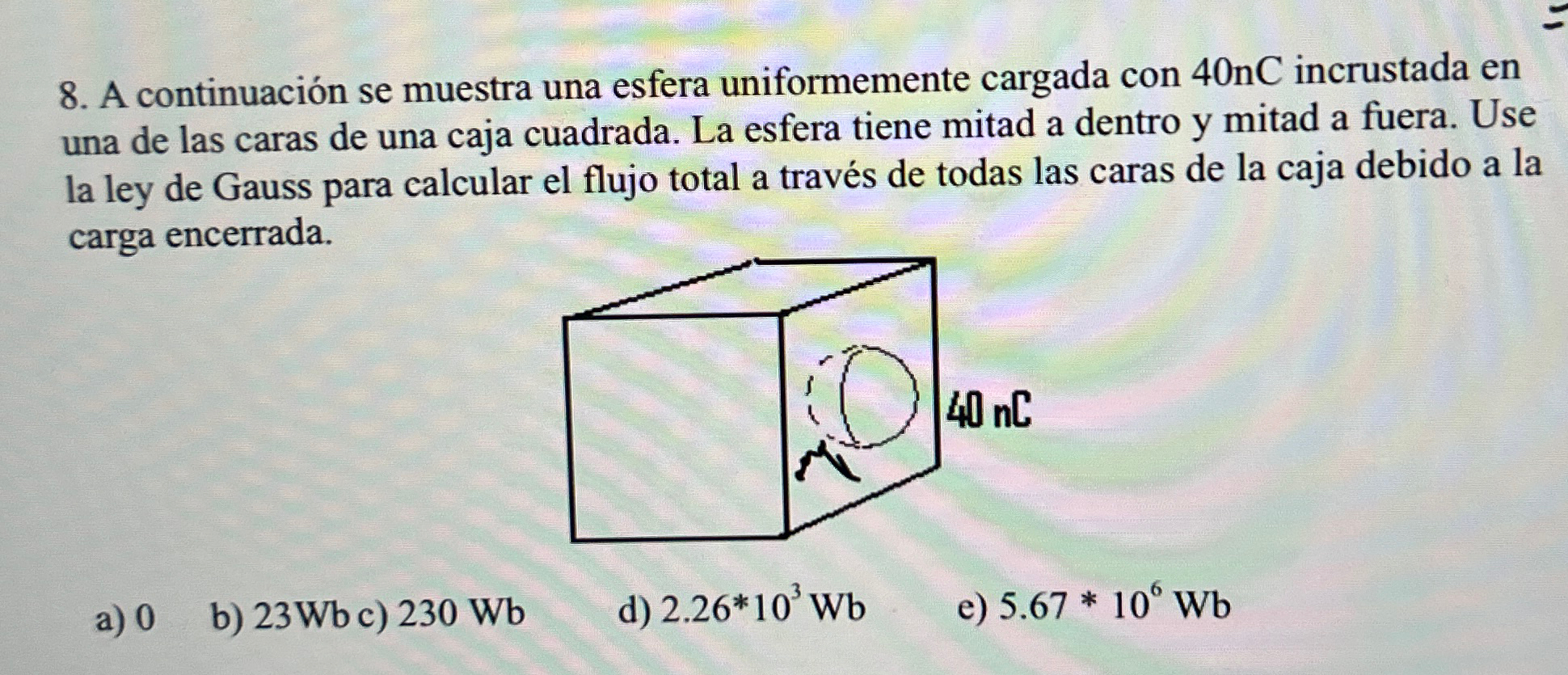Solved A continuación se muestra una esfera uniformemente | Chegg.com