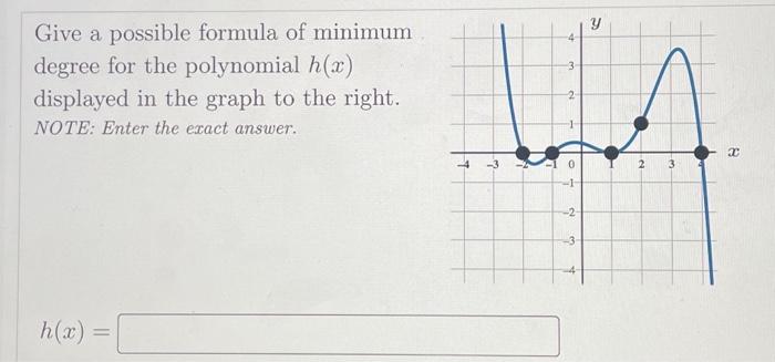 Give a possible formula of minimum degree for the | Chegg.com