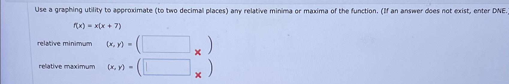 Solved Use a graphing utility to approximate (to two decimal | Chegg.com