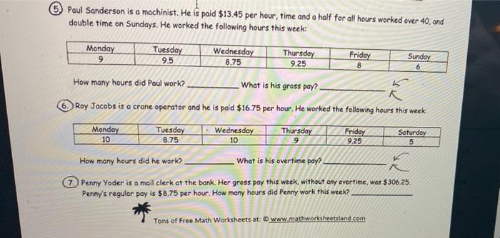 Solved Name Date Calculating Your Paycheck Hourly And Chegg