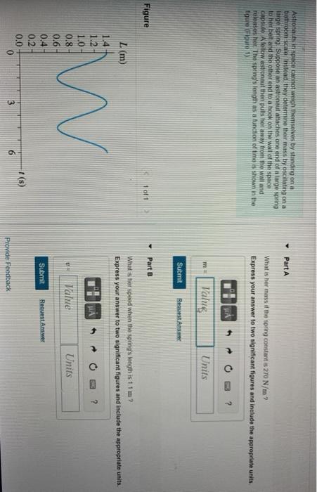 Solved Part A Astronauts in space cannot weigh themselves by | Chegg.com