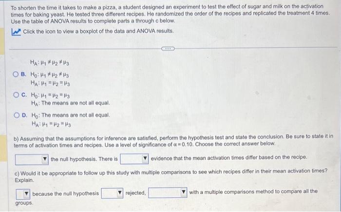 Solved To shorten the time it takes to make a pizza, a | Chegg.com