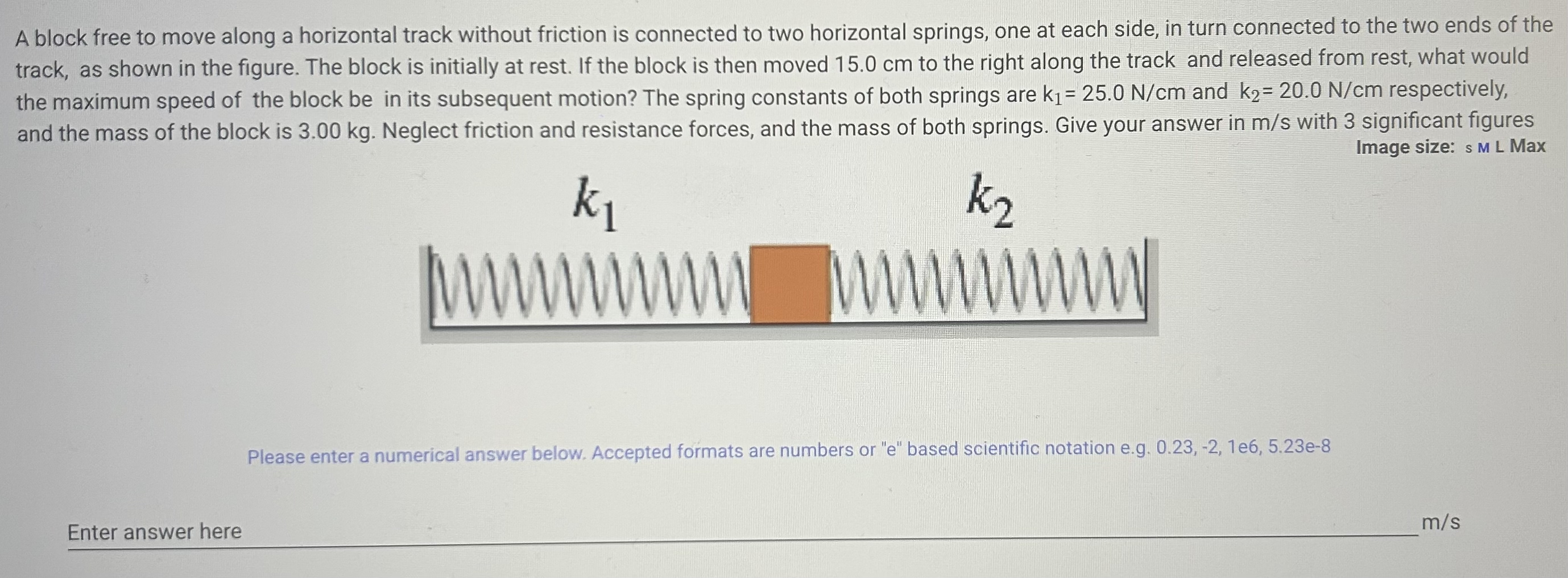 Solved A block free to move along a horizontal track without | Chegg.com