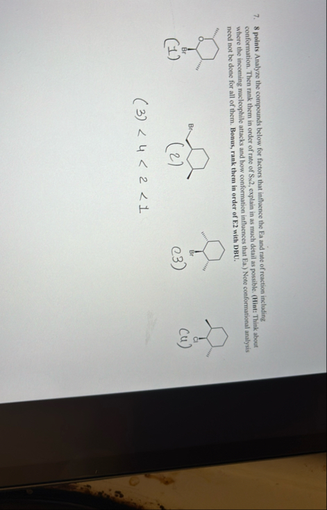 Solved 8 ﻿points Analyze the compounds below for factors | Chegg.com