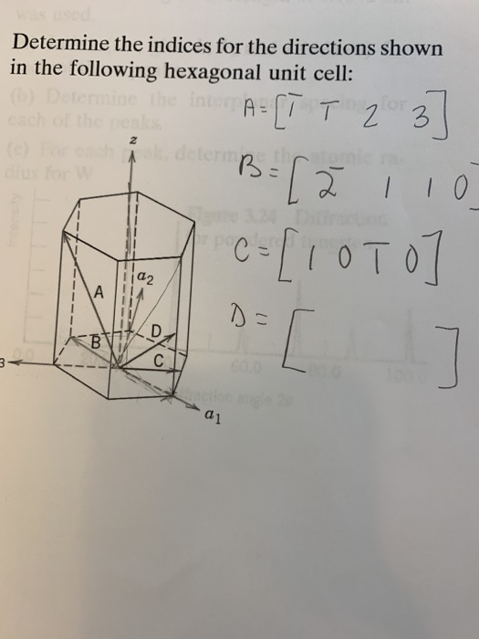 Solved Determine the indices for the directions shown in the | Chegg.com