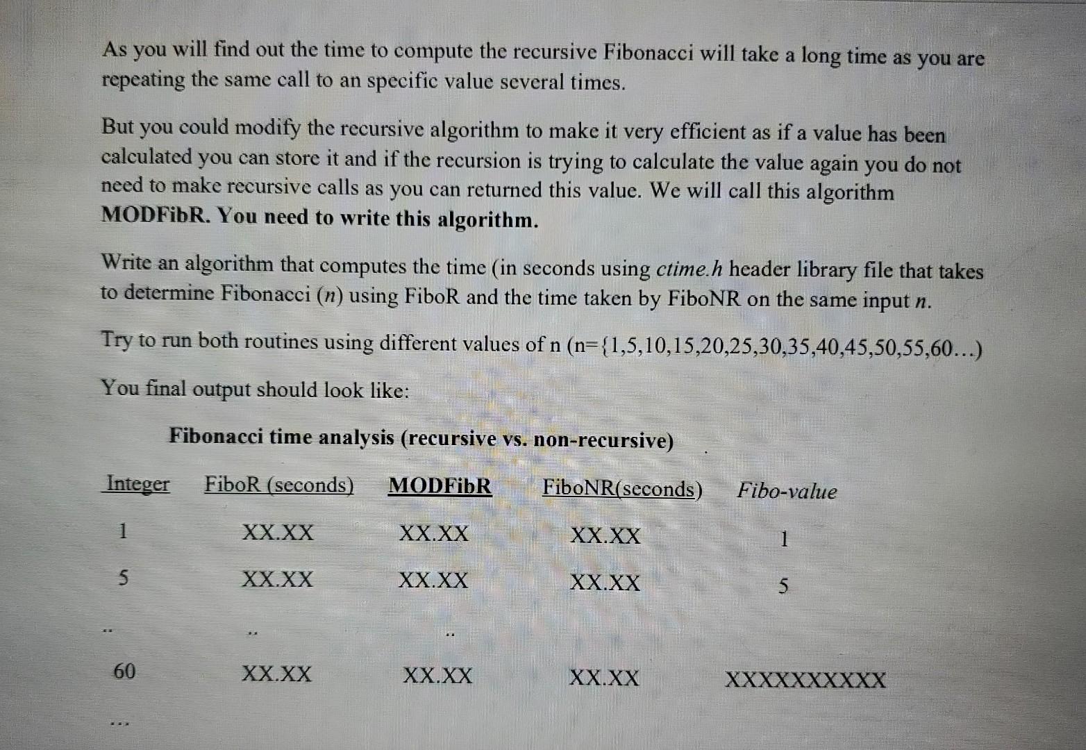 Solved Comparc Fibonacci( (recursion vs. bottom up). In this | Chegg.com