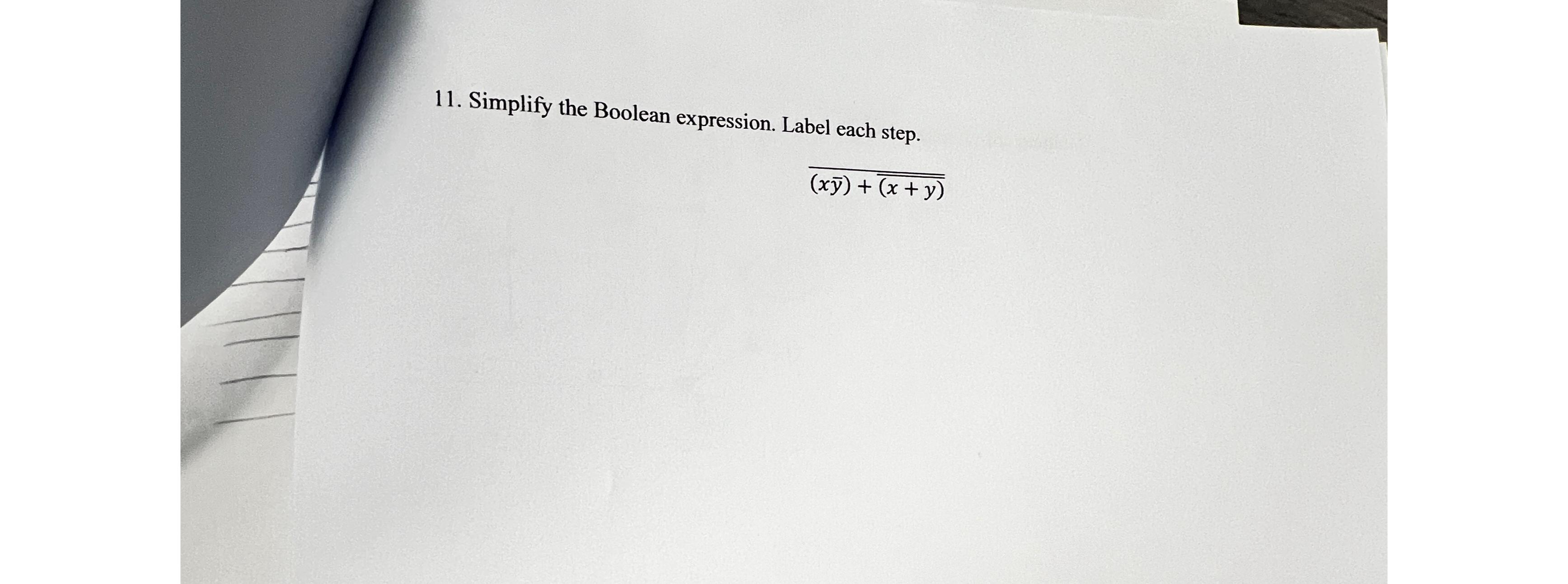 Solved Simplify the Boolean expression. Label each | Chegg.com