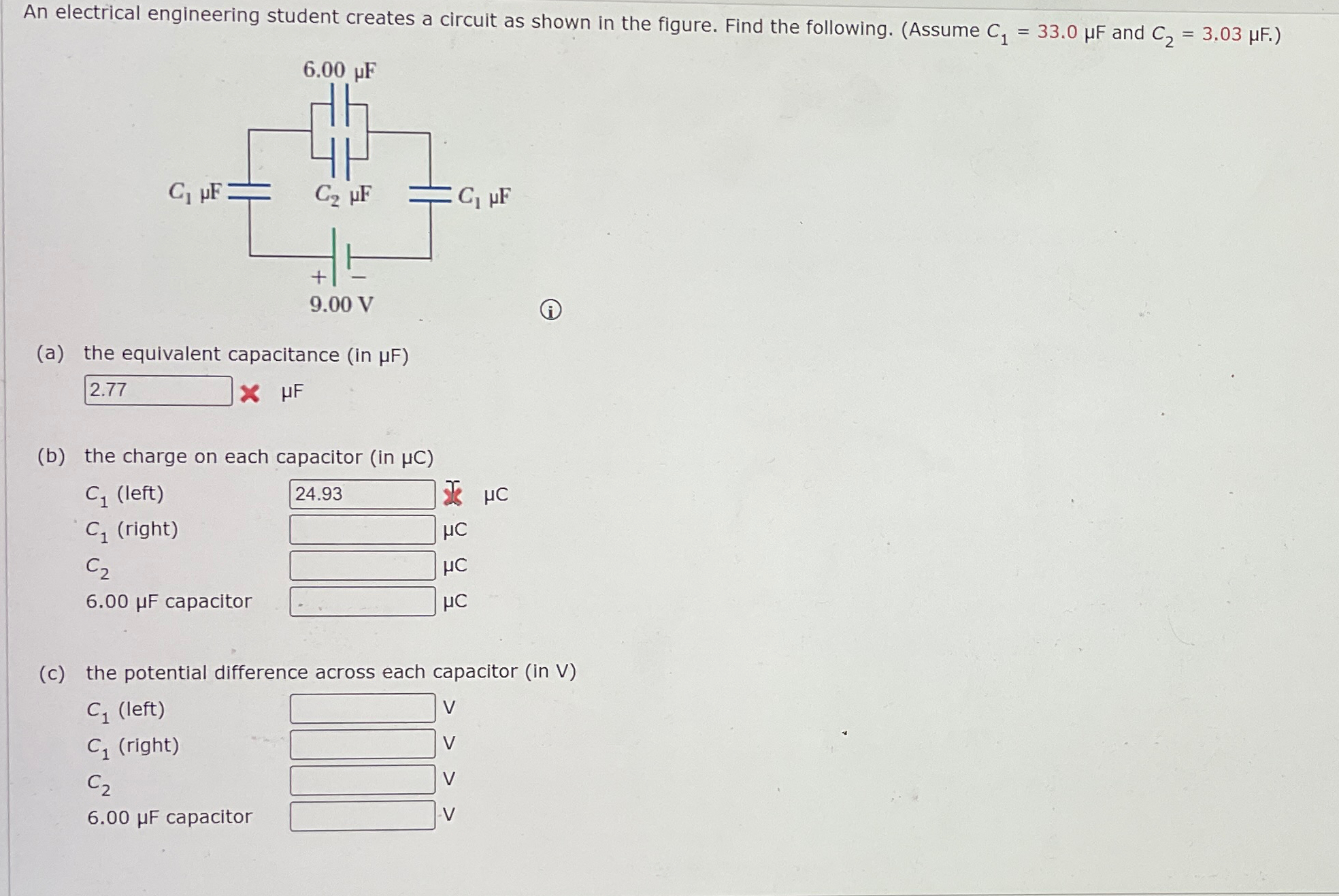 Solved An electrical engineering student creates a circuit | Chegg.com