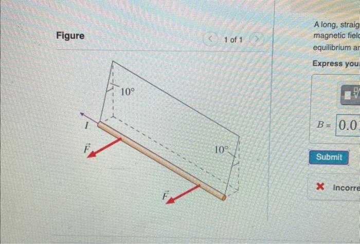 Solved A long, straight wire with linear mass density of 57 | Chegg.com