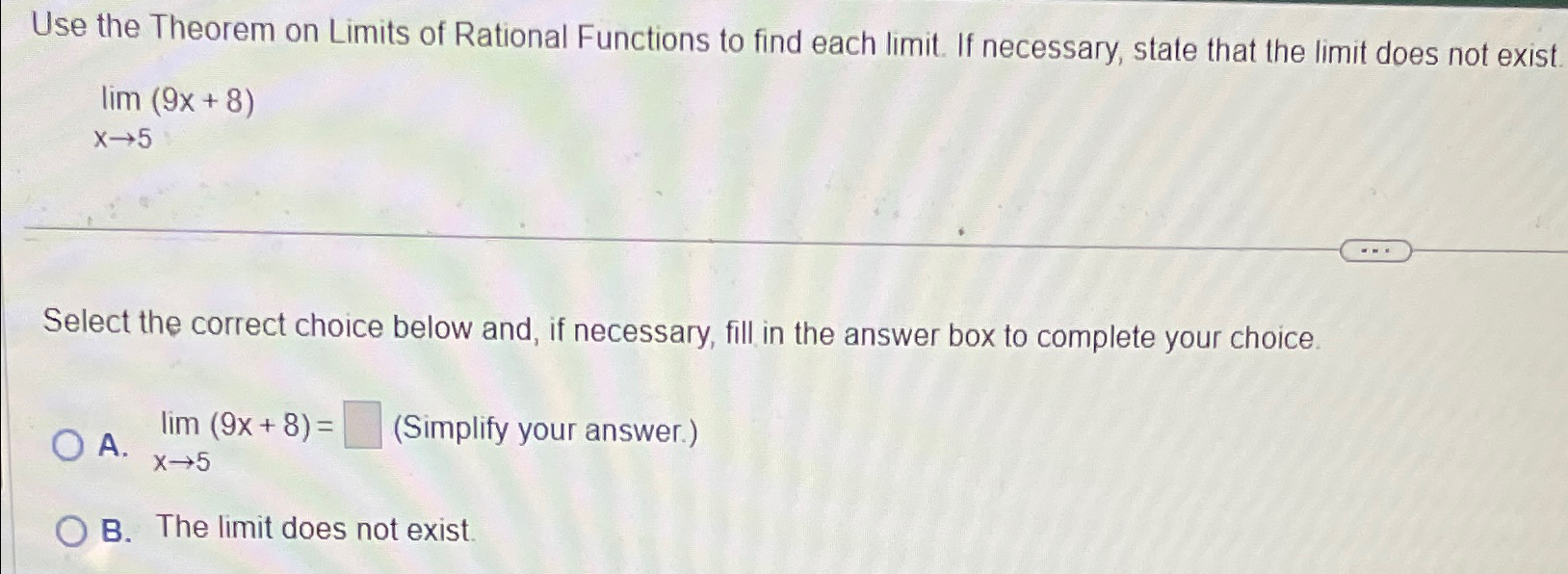 Solved Use the Theorem on Limits of Rational Functions to | Chegg.com