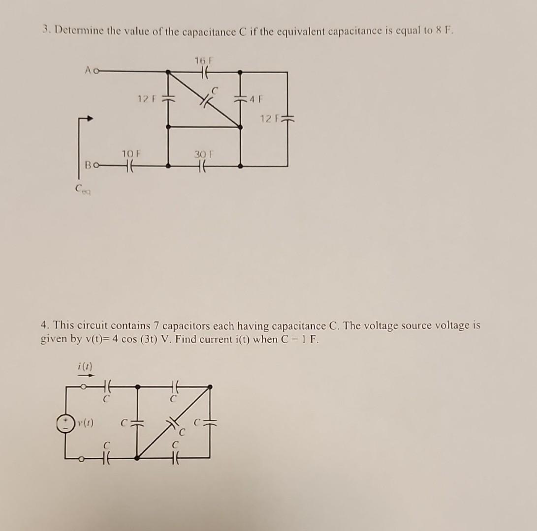 Solved 3. Determine the value of the capacitance C if the | Chegg.com