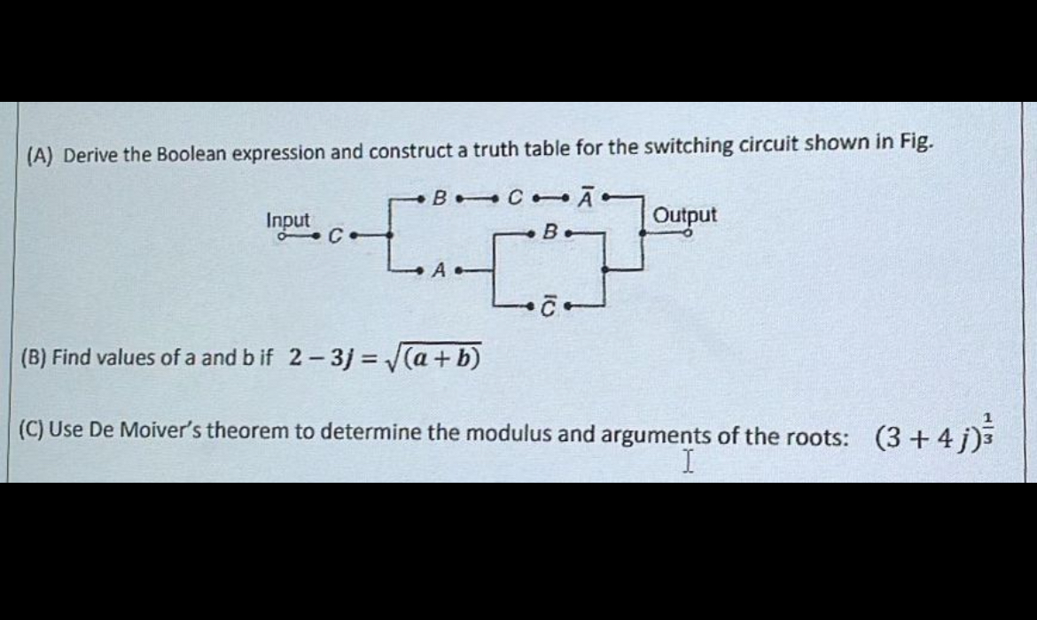 Solved A ﻿derive The Boolean Expression And Construct A