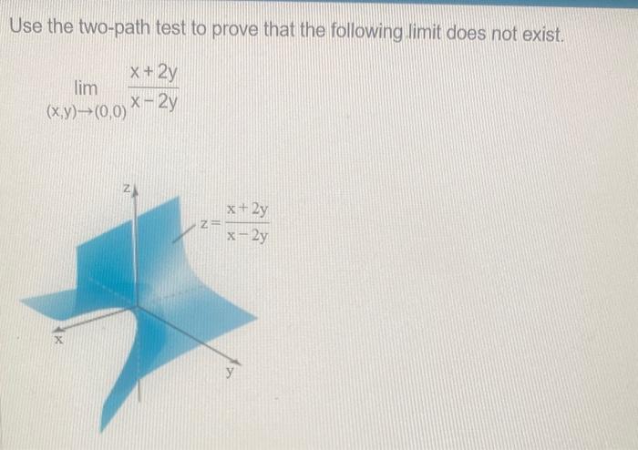 Solved Use the two-path test to prove that the following | Chegg.com